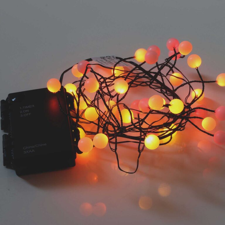 Sunset® Berry Cluster Lights on Black Wire. 40 LEDs, a combination of ...
