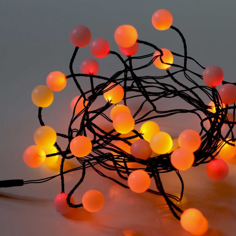 Sunset® Berry Cluster Lights on Black Wire. 40 LEDs, a combination of ...