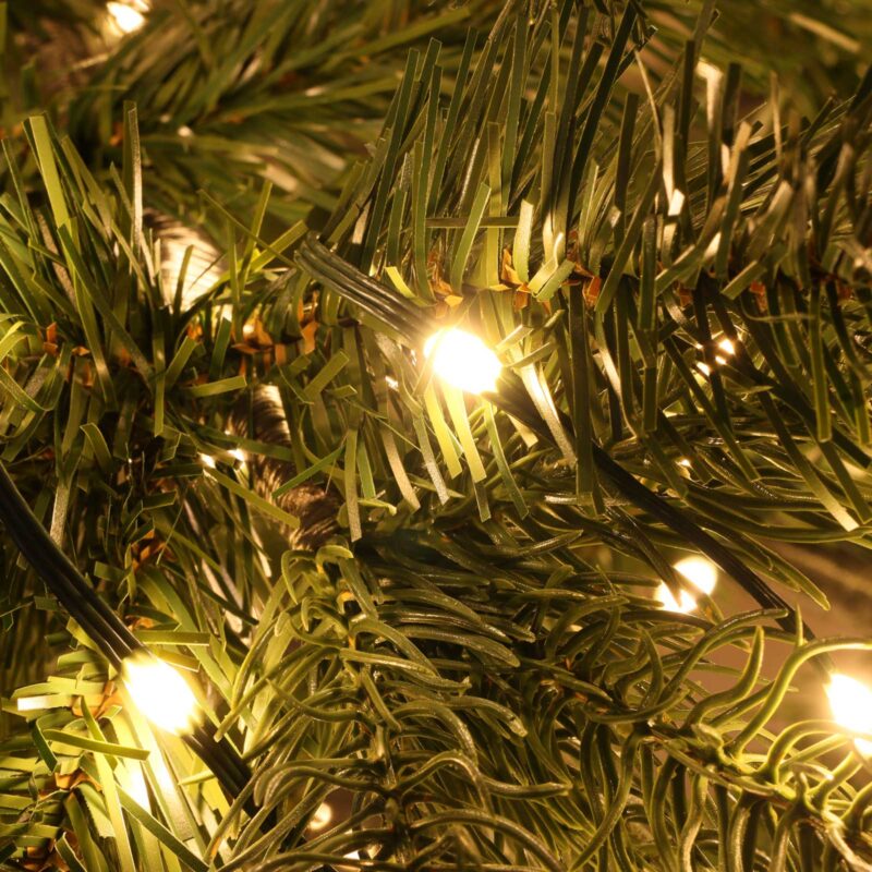 800 Warm White Twinkling LED String Lights on Green Wire. Plug in Fairy ...